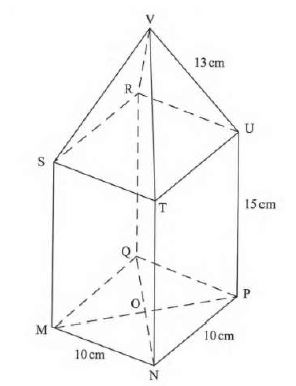 The figure below is a model of a watch tower with a square base of side ...